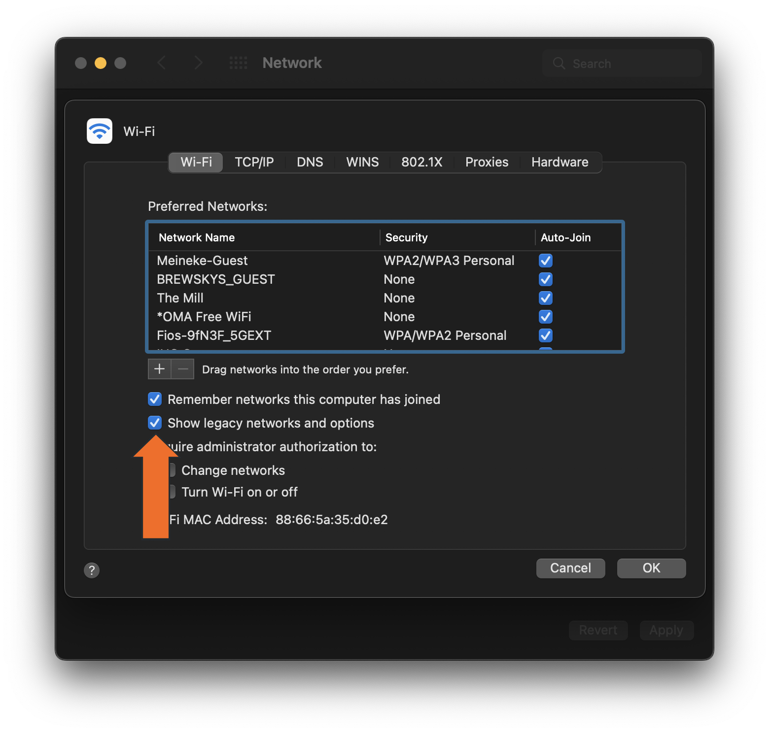 Enable Legacy Networks • Hudl Support
