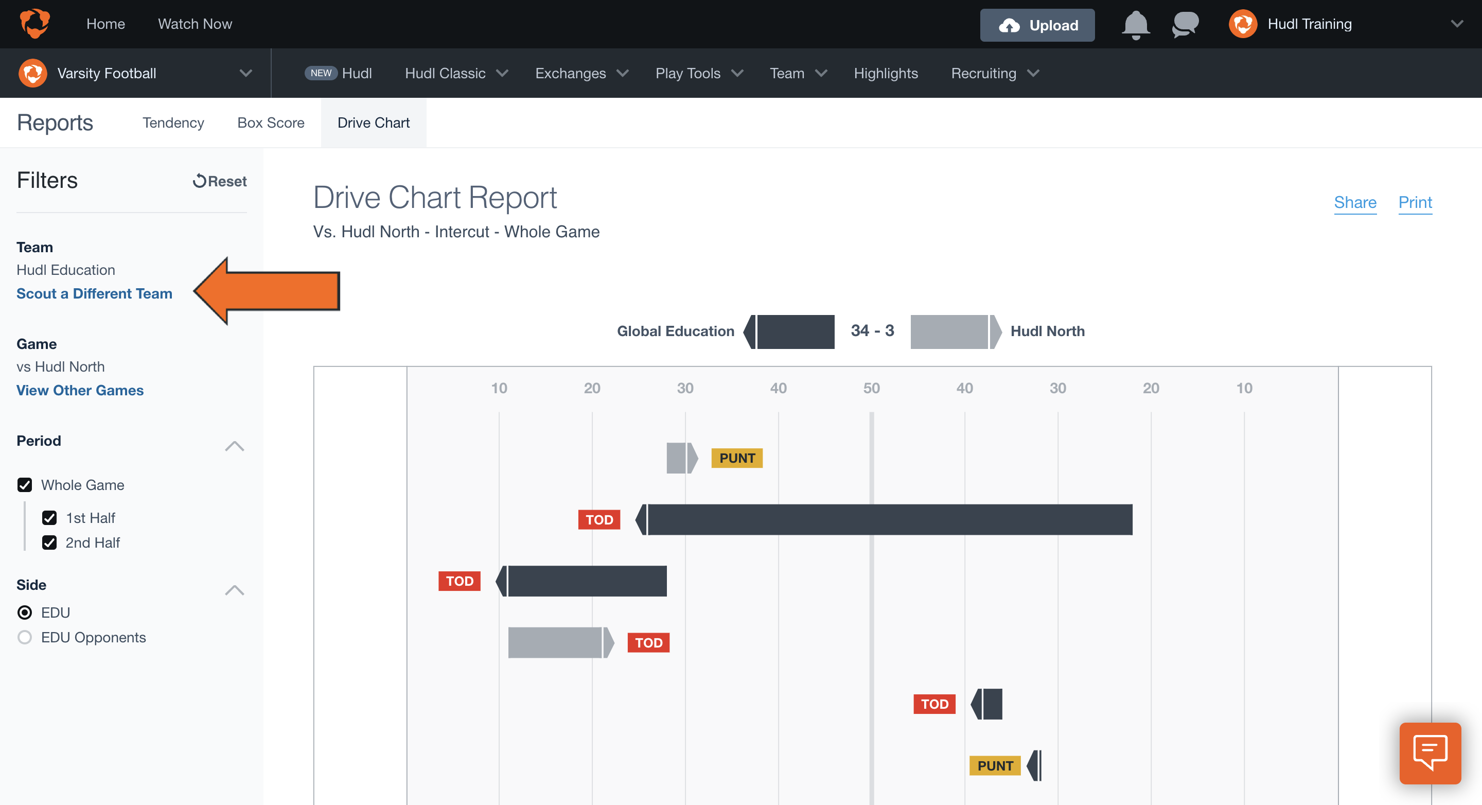 Drive Chart Report • Hudl Support