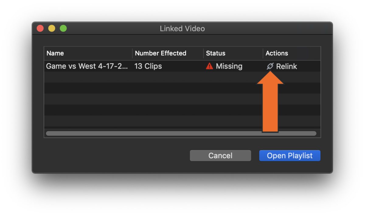 Manually Relink Playlists • Hudl Support