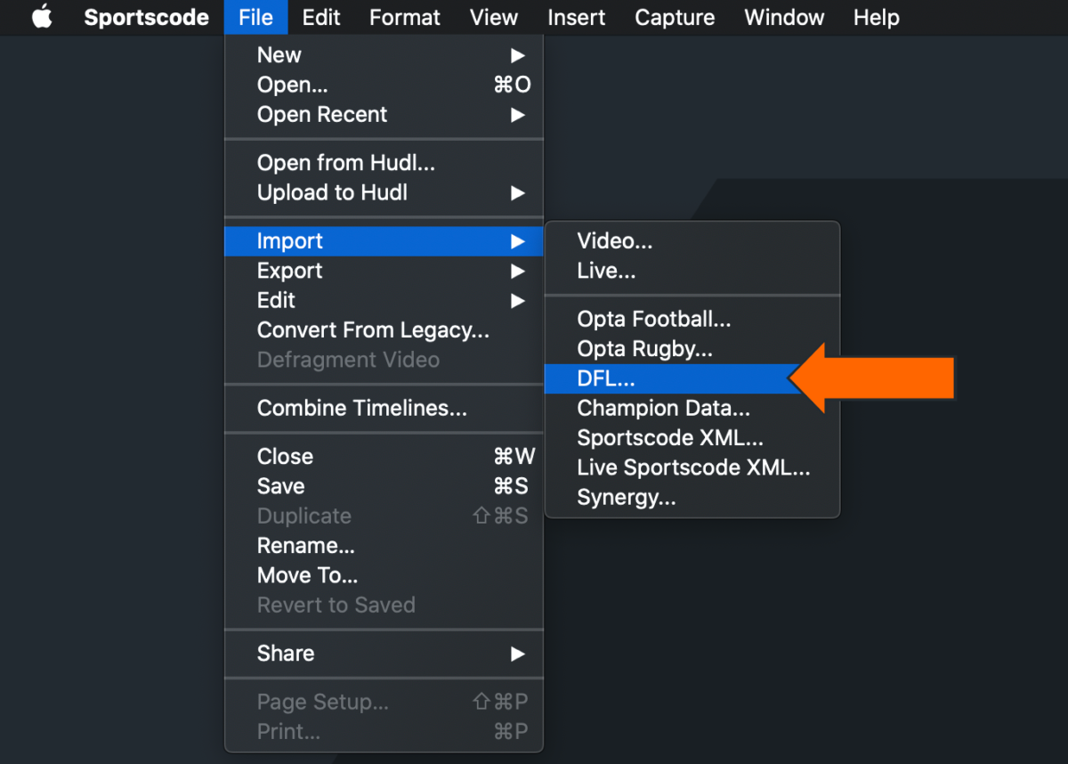 Import DFL Data • Hudl Support