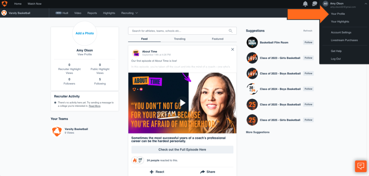 Account Setup • Hudl Support