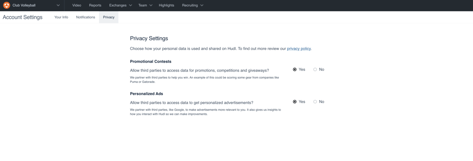 Account Setup • Hudl Support