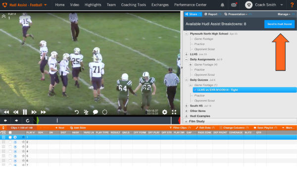 How To Submit Football Games To Hudl Assist Hudl Support