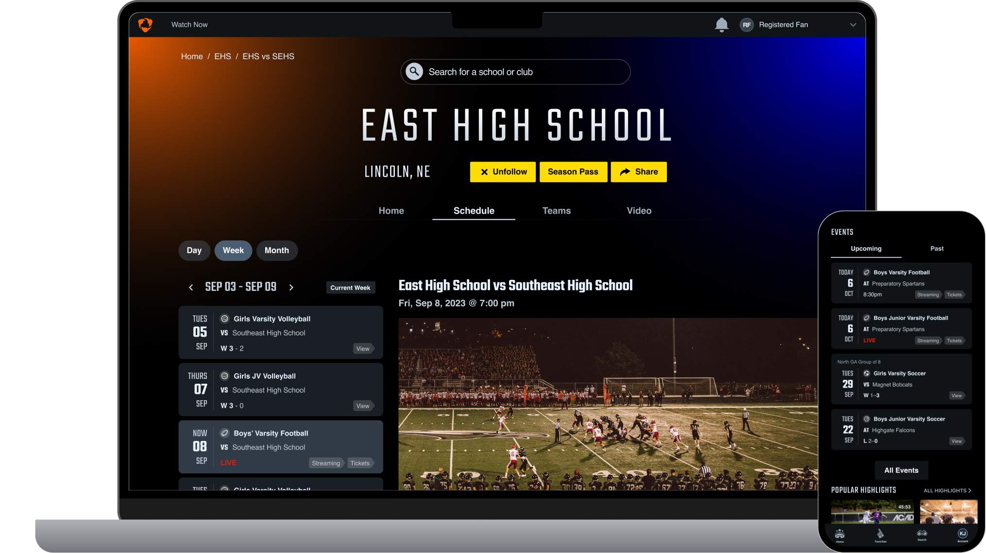 Hudl TV | The simplest way to keep every fan connected.