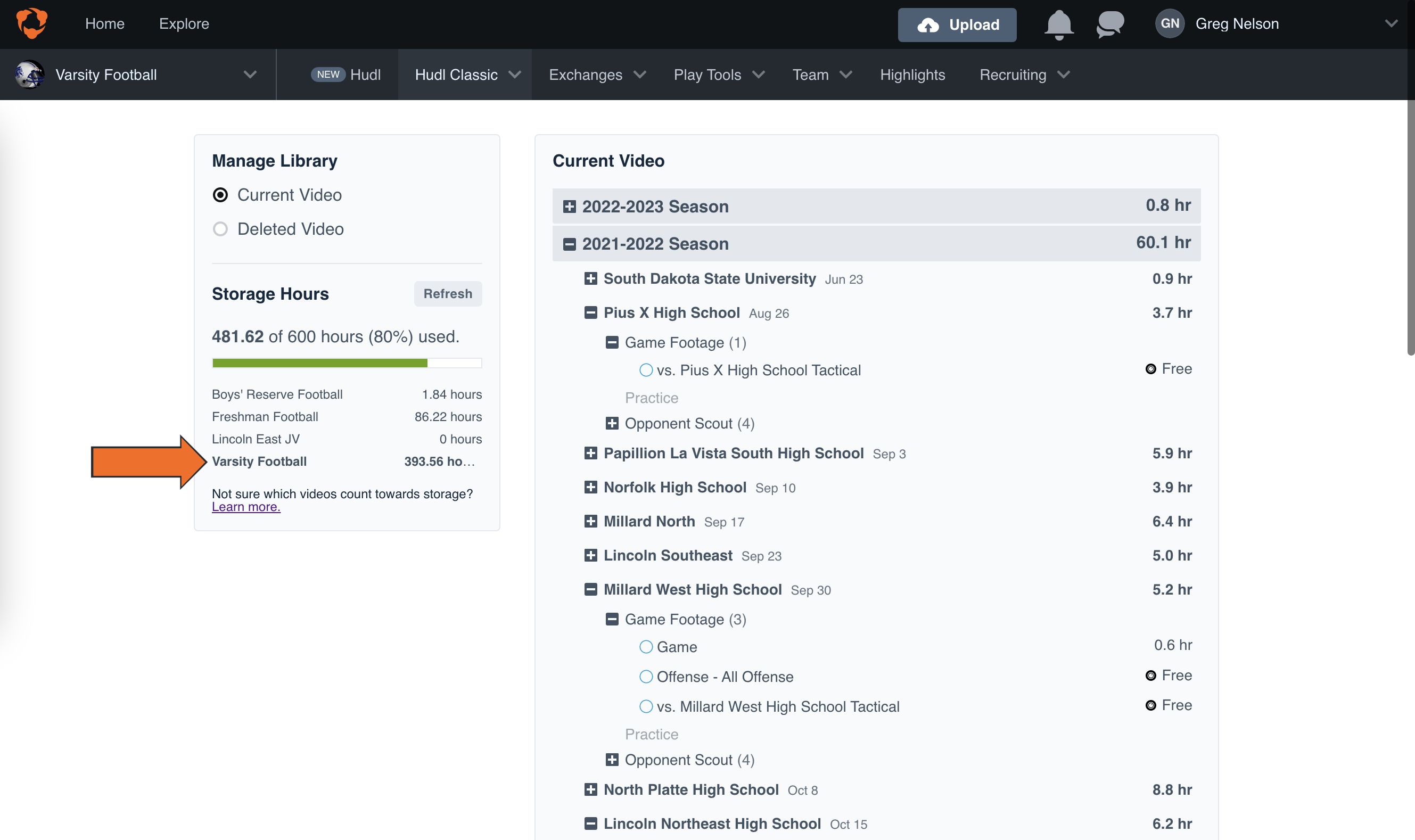 Manage Storage Hours Hudl Classic Support manage-storage-hours-hudl-classic-support
