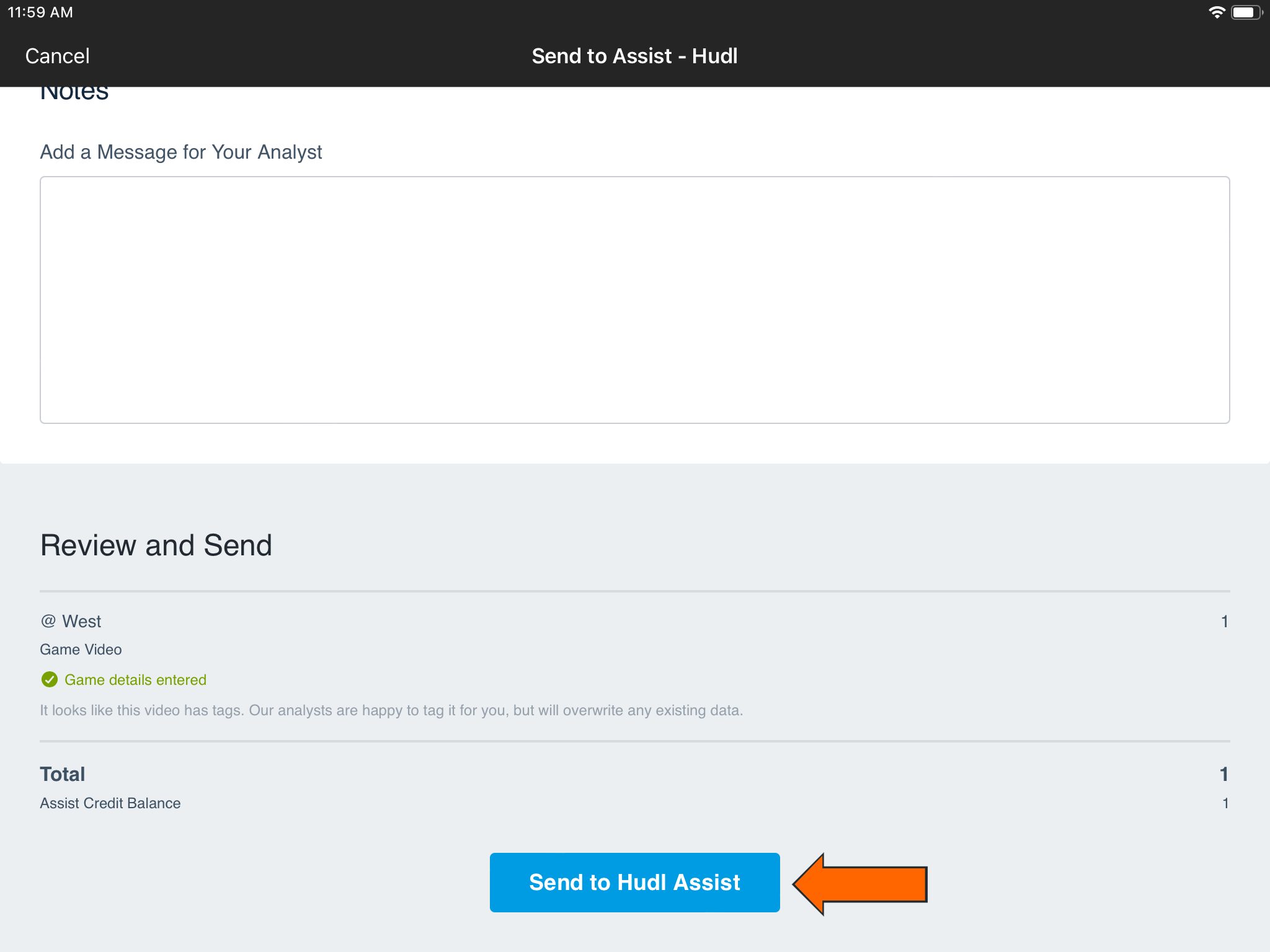 Submit A Game To Hudl Assist • Hudl Support
