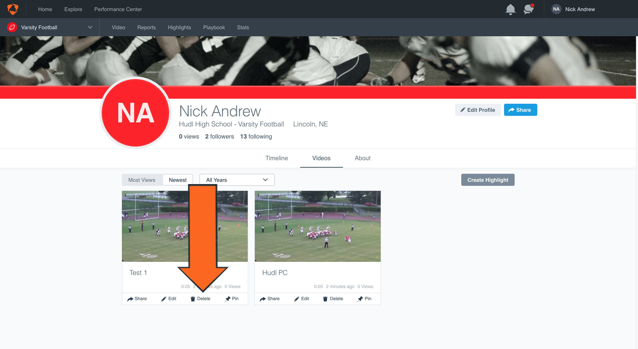 Delete A Highlight Hudl Support delete-a-highlight-hudl-support