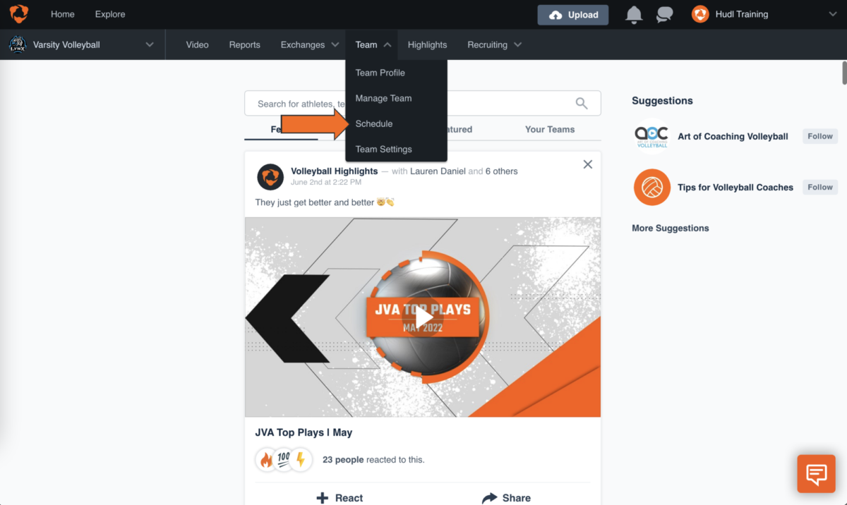 Add Events • Hudl Support