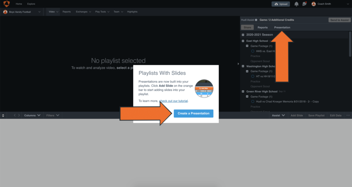 Create A Presentation • Hudl Support
