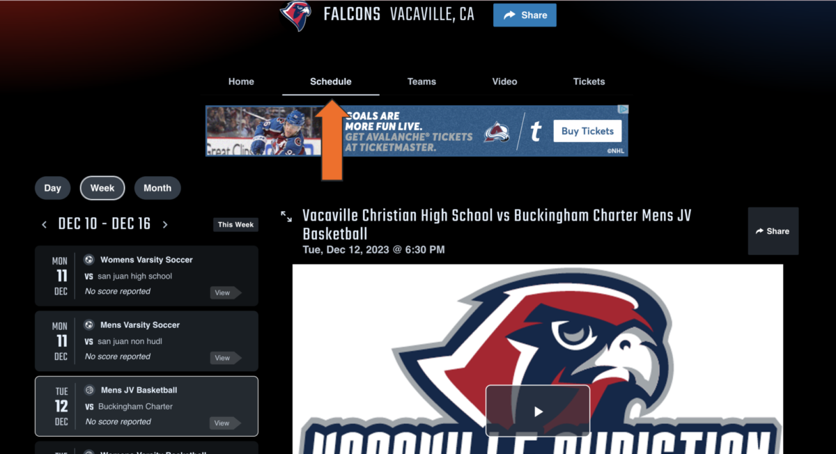 Navigate a School or Club Profile • Hudl Support
