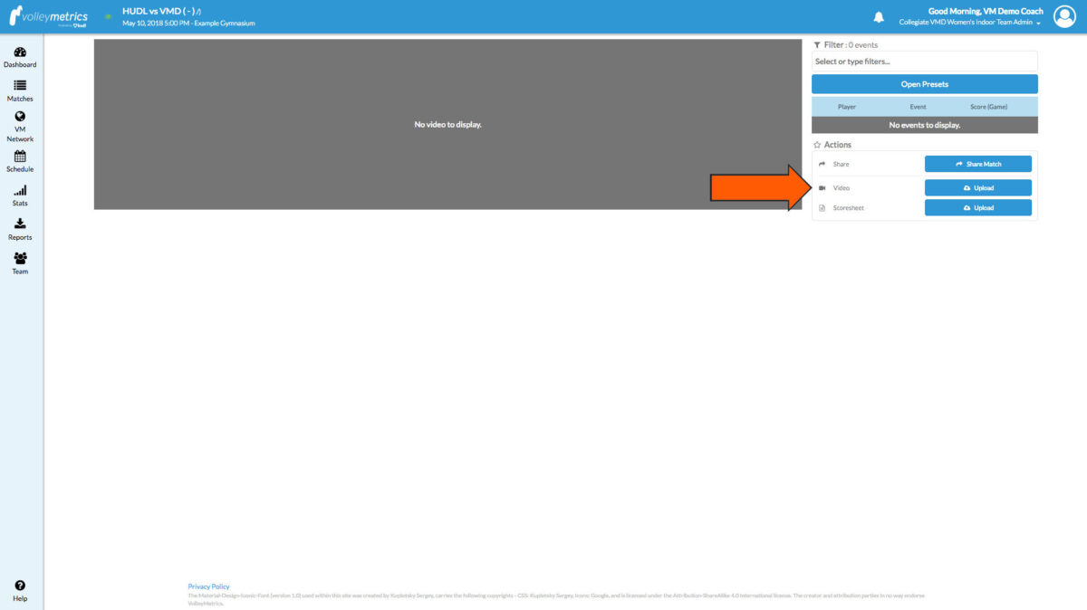 Upload Video to Volleymetrics • Hudl Support