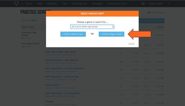 Create a Magic Script | Hudl Support
