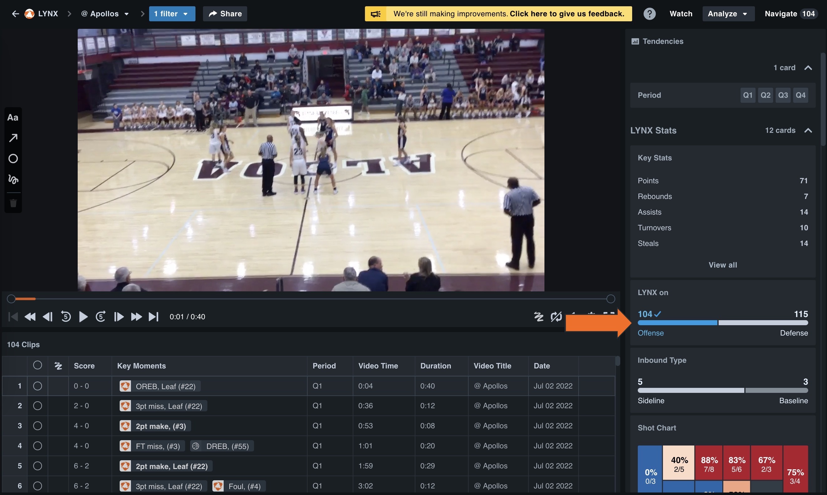 Dynamic Filtering • Basketball • Hudl Support Dynamic Filtering • Basketball • Hudl Support