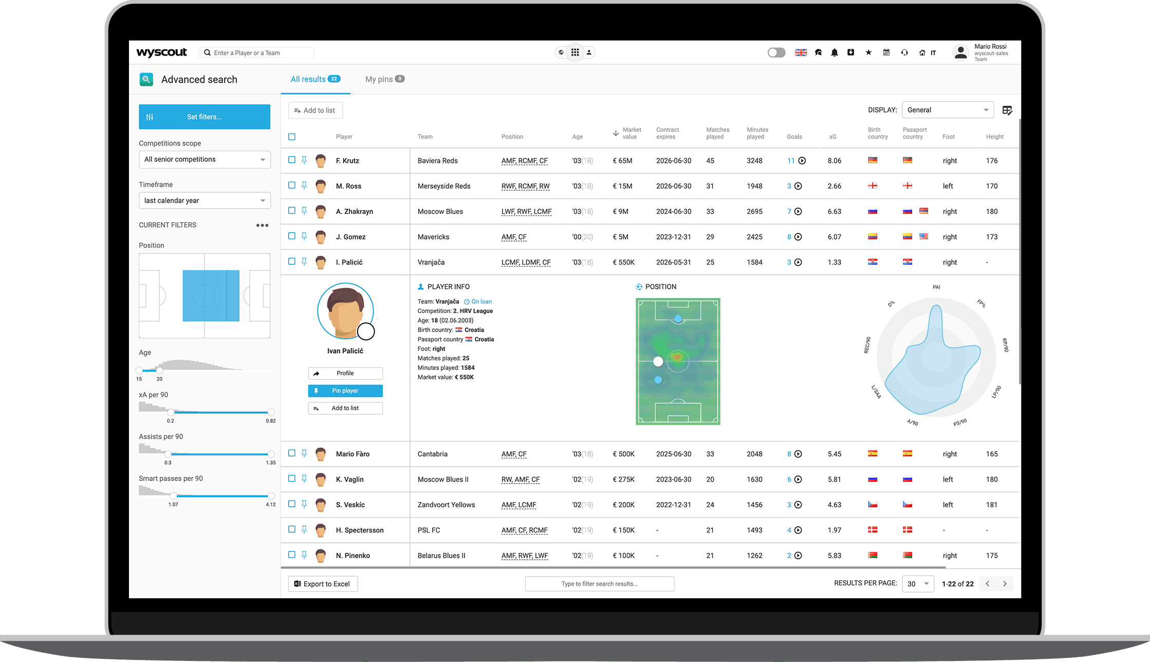 Wyscout - The world's biggest library of football • Hudl