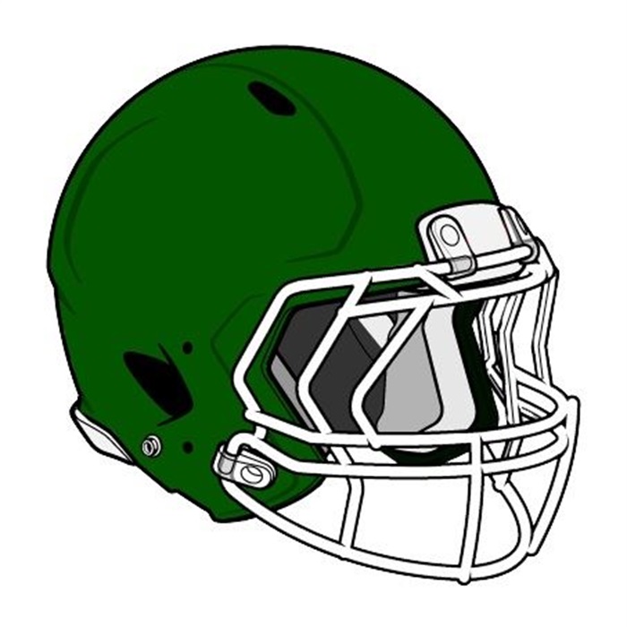 Green Football Helmet Clipart