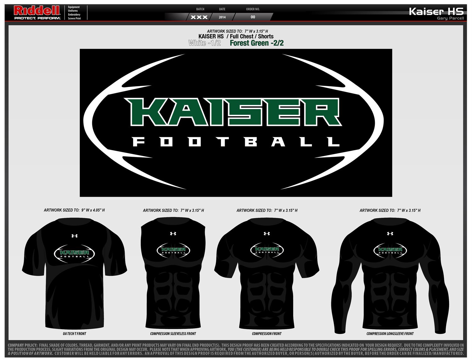 Boys Varsity Football - Kaiser High School - Fontana, California ...
